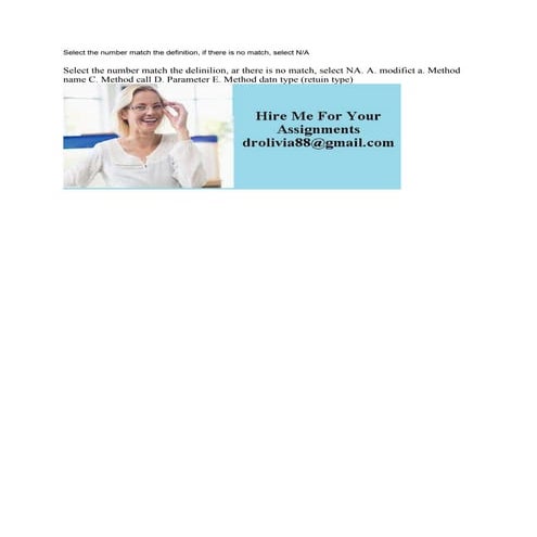 Select the number match the definition- if there is no match- select N.pdf