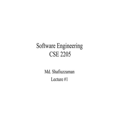 Introduction To Software Engineering Course Ppt 6231