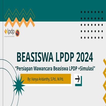 Seleksi Substansi Beasiswa Lembaga Pengelola Dana Pendidikan LPDP 2024 -Vanya.pptx
