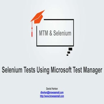 Run Selenium Tests With Microsoft Test Manager Ppt 9181