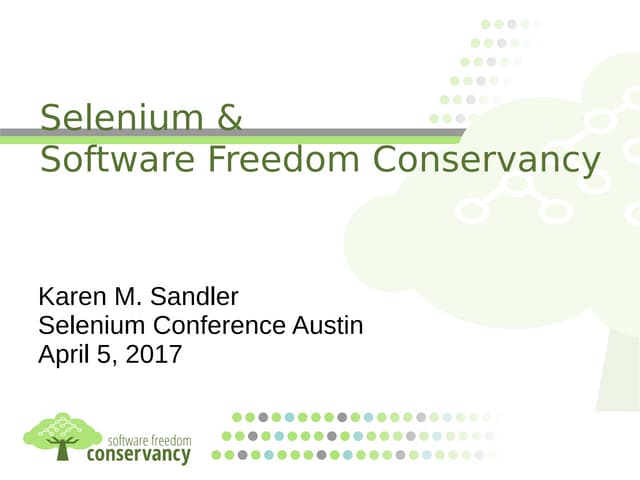 Selenium and The Software Freedom Conservancy | PDF Selenium and The Software Freedom Conservancy | PDF