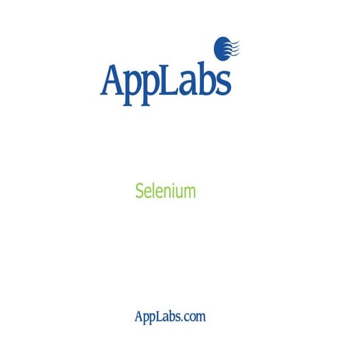 Selenium Ppt Browsers Computer Software And Applications