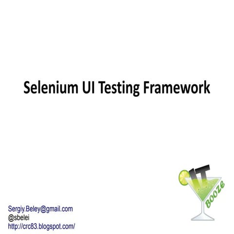 Selenium Ui Testing Framework Ppt 9083