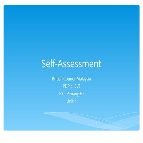 Self-assessment | PPT