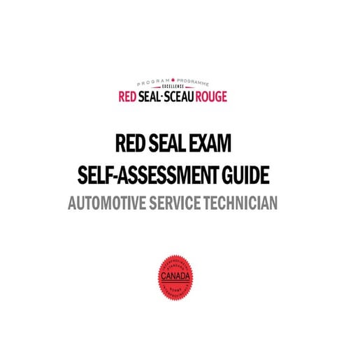 self-assessment red seal certification exam | PDF | Auto Repair ...