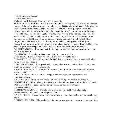 Ethics awareness inventory | DOCX