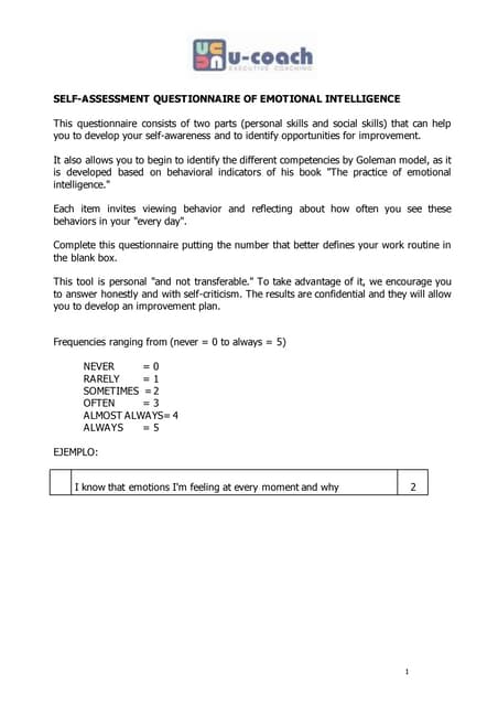 Emotional_intelligence_questionnaire.pdf | Mental Health | Diseases and ...