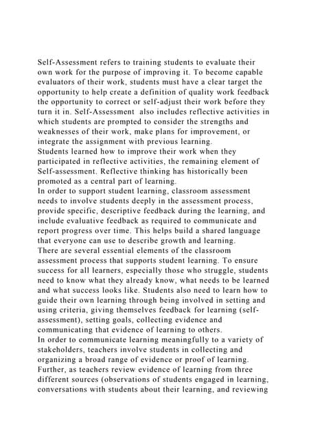 self and peer. evaluation | PPT