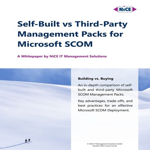 Self-Built vs Third-Party Management Packs for Microsoft SCOM | PDF