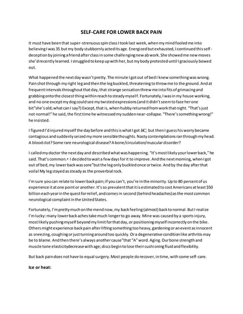 5 easy exercises to ease low back pain (1) | PDF