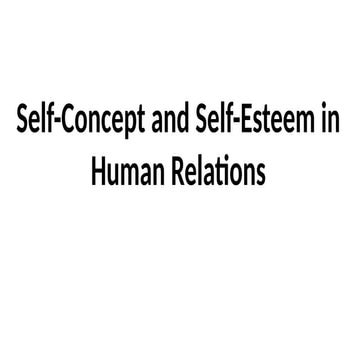 Self concept and self esteem | PPT