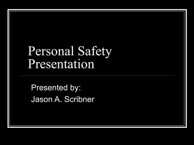 Self defence ppt | PPTX