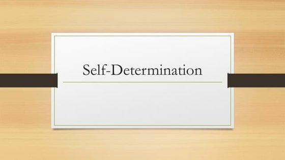 Sharan Self Determination | PPT