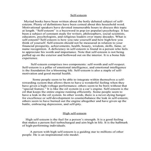 Positive self talk | PDF