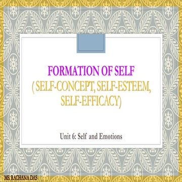 SELF-ESTEEM-self aeeness and self concept | PDF