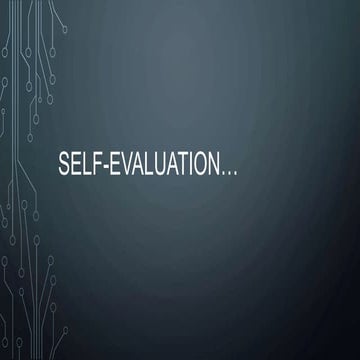 Self-evaluation | PPT