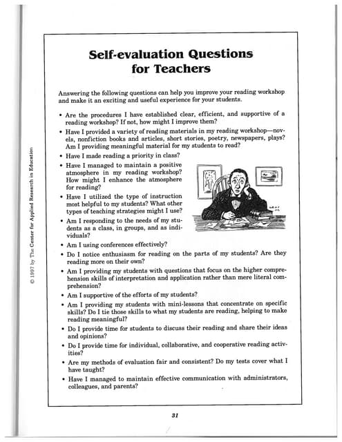 Self evaluation sheet-teachers | PPT