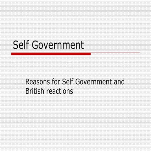 Self Government | PPT