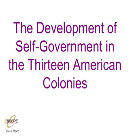 Self govtin colonies | PPT