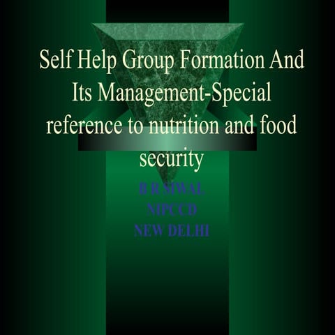 Self Help Groups | PPT