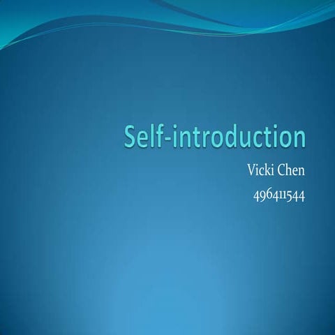 Self introduction | PPTX