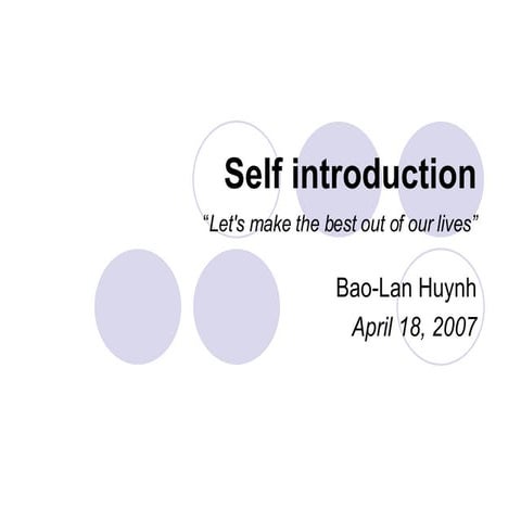 My self-introduction | PPT