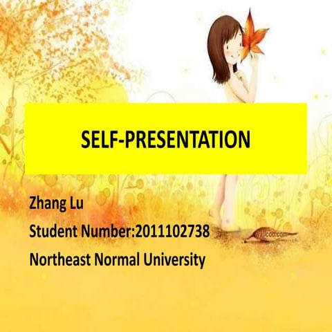 Self presentation——zhanglu | PPT