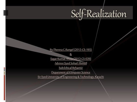 Self realization | PPT