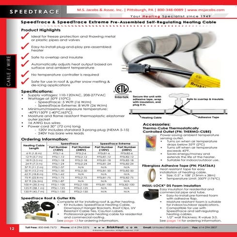 Pre-configured Self Regulating Heat Cable | PDF