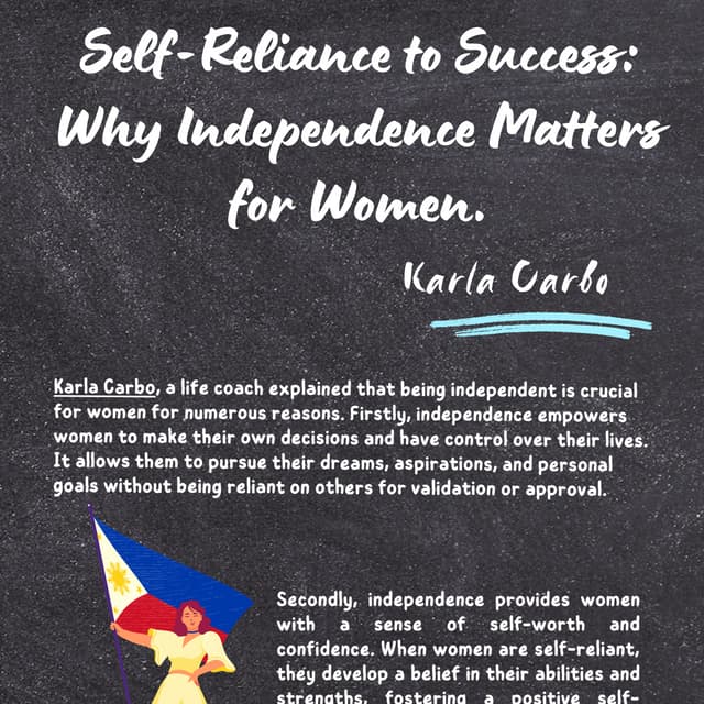 Karla Carbo - Self-Reliance to Success: Why Independence Matters for ...