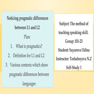 self- study 1 PRAGMATIC DIFFERENCES OF L1 AND L2.pptx