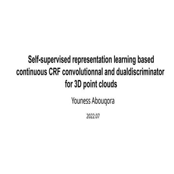 Self-supervised representation learning on point clouds - Copy.pptx