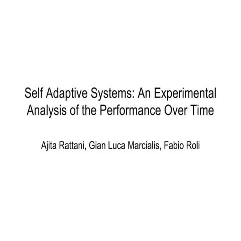 Self Adaptive Biometric Systems Ppt