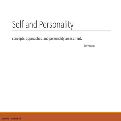 Self_and_Personality class 12 psychology | PPTX