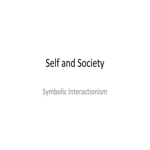 Self and society | PPTX