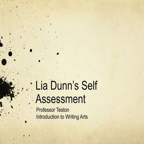 Self assessment | PPTX