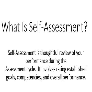 Self‐Assessment.pptx