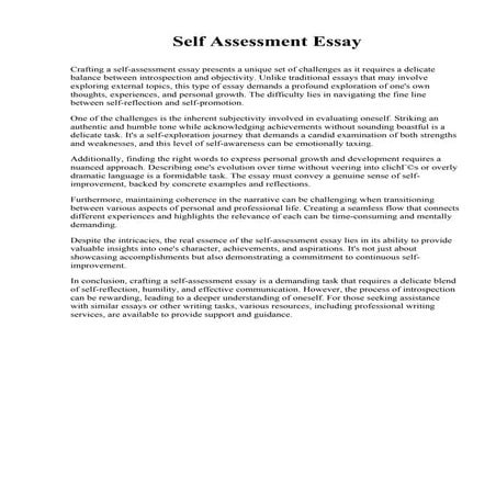Self Esteem Essay | PDF