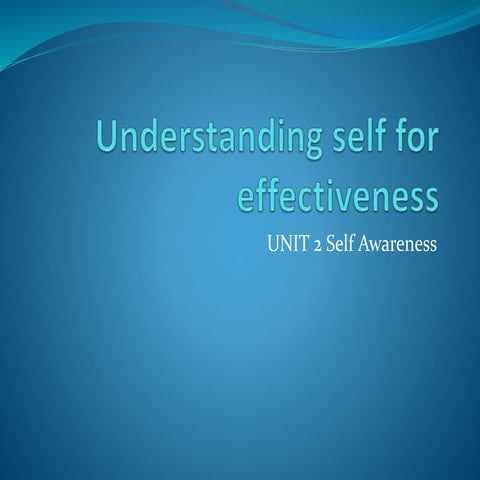 Self awareness | PPTX