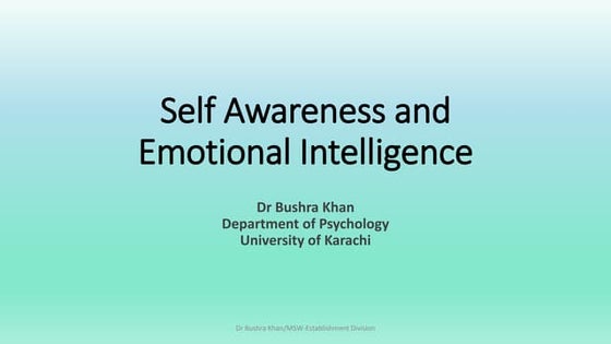 Self awareness PPT | PPT