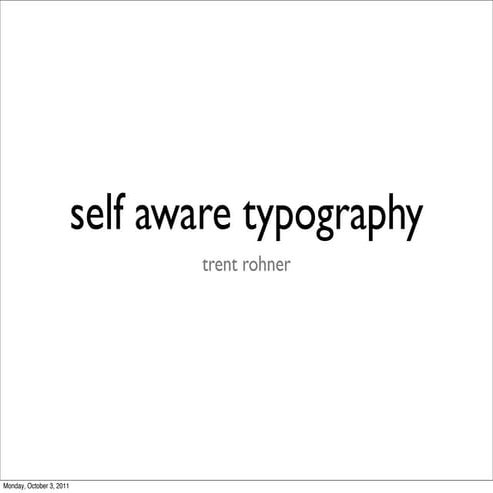 Self aware typography | PDF | Science
