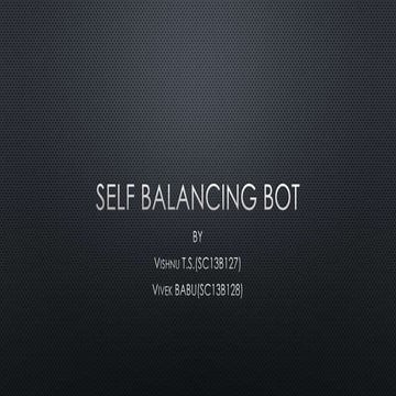 Self balancing bot | PPTX