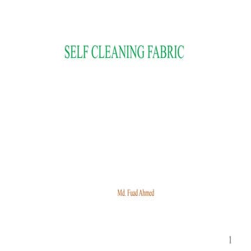 Self cleaning fabric | PPT