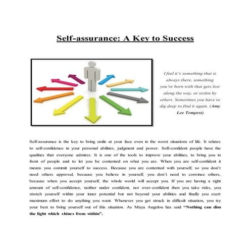 Self Assurance | DOCX