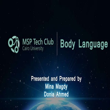 Self confidence and body language | PPTX