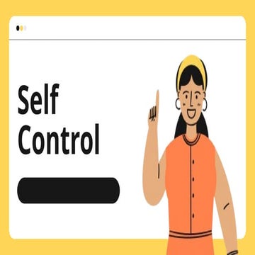 Self Control dalam diri kita dan dalam pandangan buddhist | PPTX