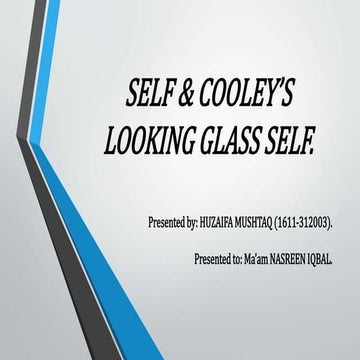 Self & cooley’s looking glass self | PPTX