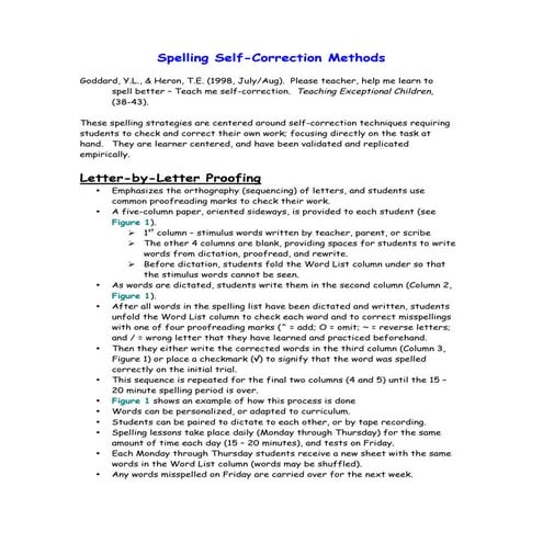 Self correction strategies | PDF