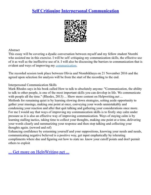 Interpersonal communication | PPT