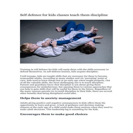 Self defence for kids classes teach them discipline.pdf